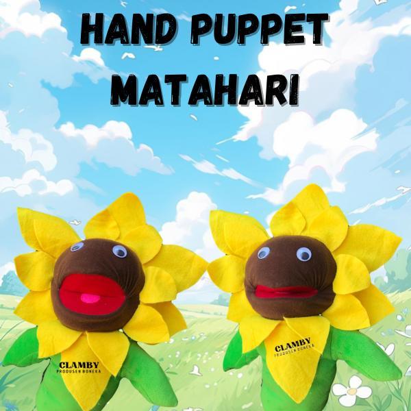 MATAHARI Sunflower Character Moving Mouth Muppet Doll / Hand Puppet ...