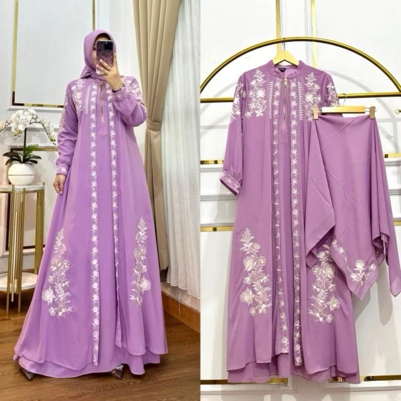 Gamis Ceyra Abaya Ceruty Babydoll Pakistan Set Hijab Style Ceruty ...