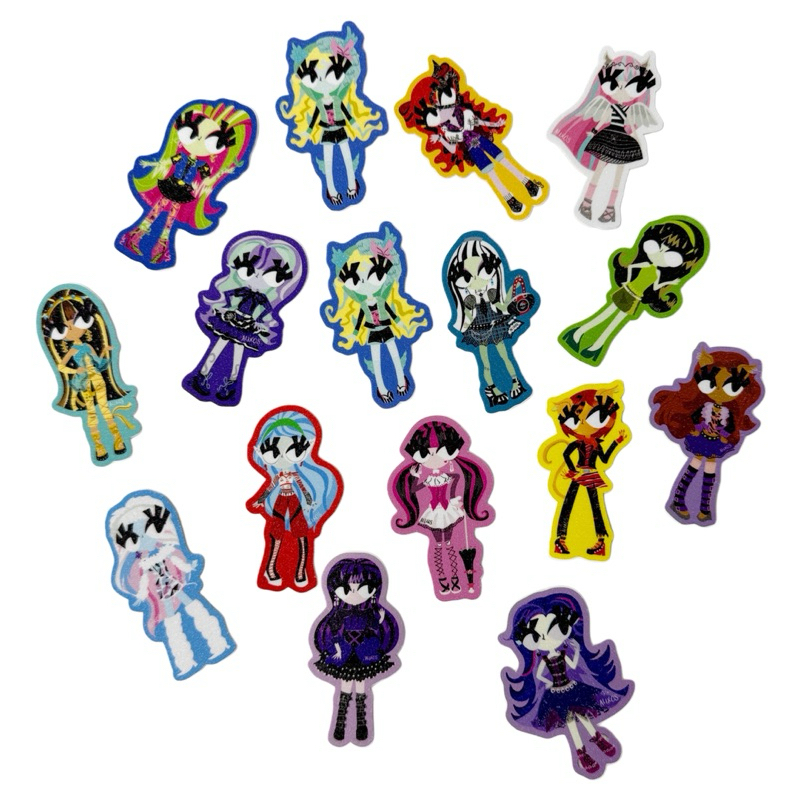 Monster High G1 Fanart Glitter Stickers by Alixos Draculaura Frankie ...