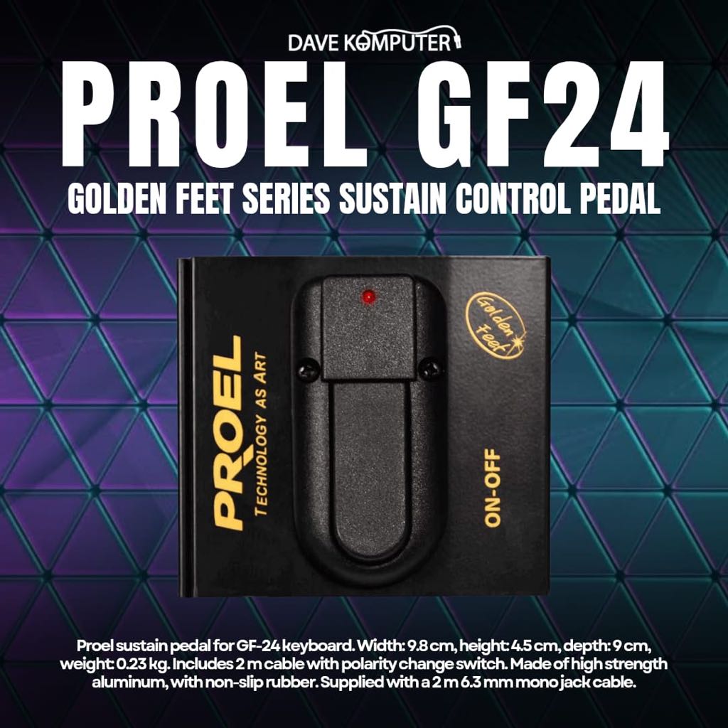 Proel GF24 / GF 24 / GF-24 Golden Feet Series SUSTAIN control pedal ...