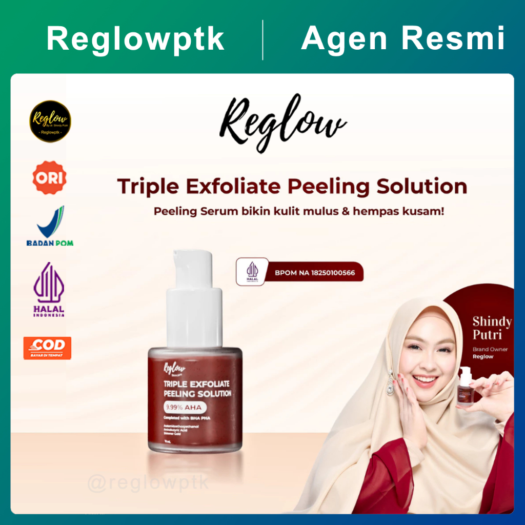 REGLOW PEELING SERUM Triple Exfoliation 20ml Exfoliation Smoothing Skin ...