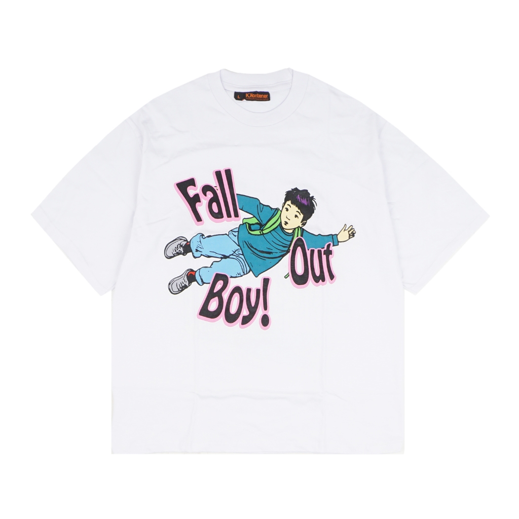 Kkontener PUNKED UP "FALL OUT BOY" RELAXED FIT TSHIRT WHITE | Shopee ...