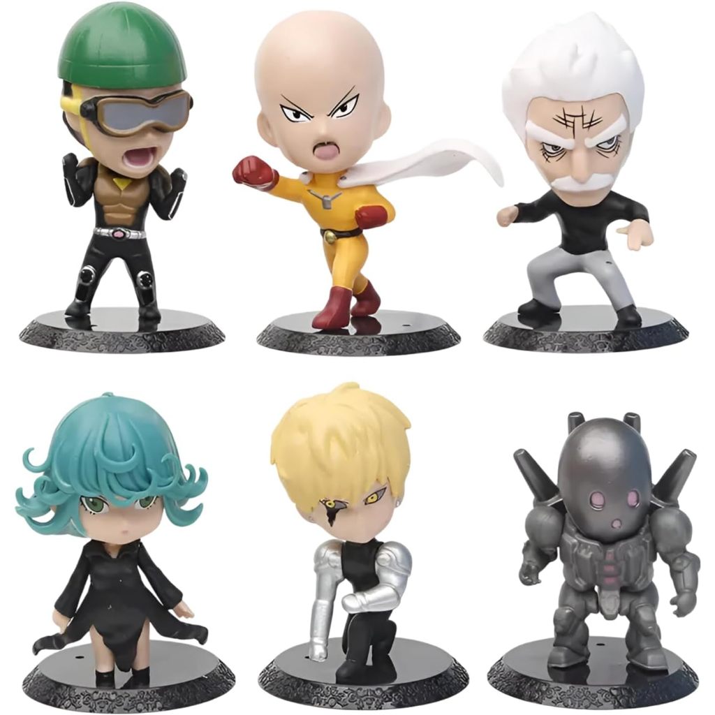 Latest One Punch Man Presents Set of 6 Anime Action Figures Collection ...