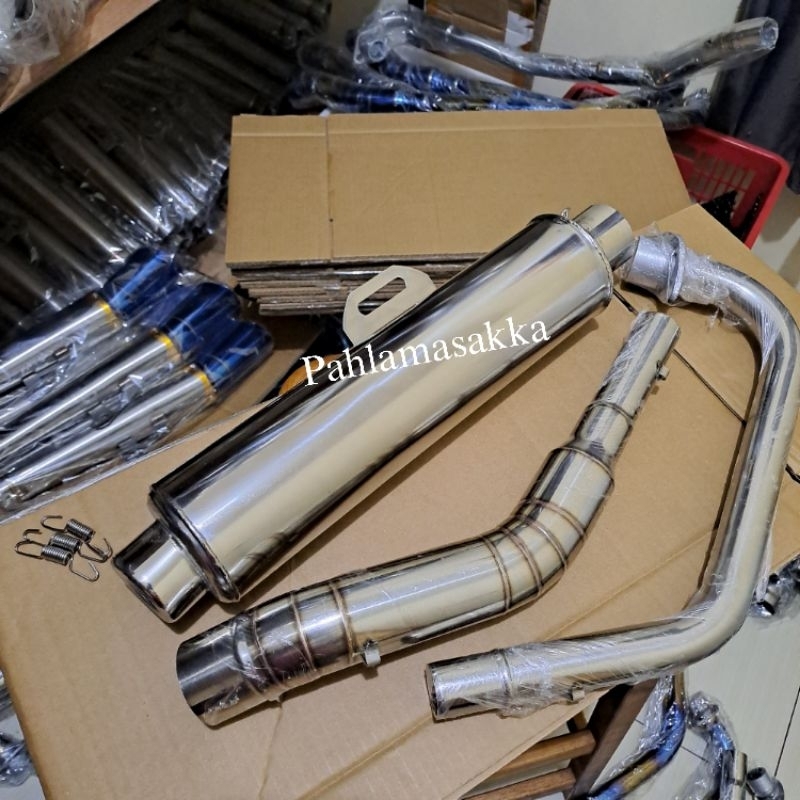 1set Muffler standard canister power pipe exhaust raider 150carb,fi ...