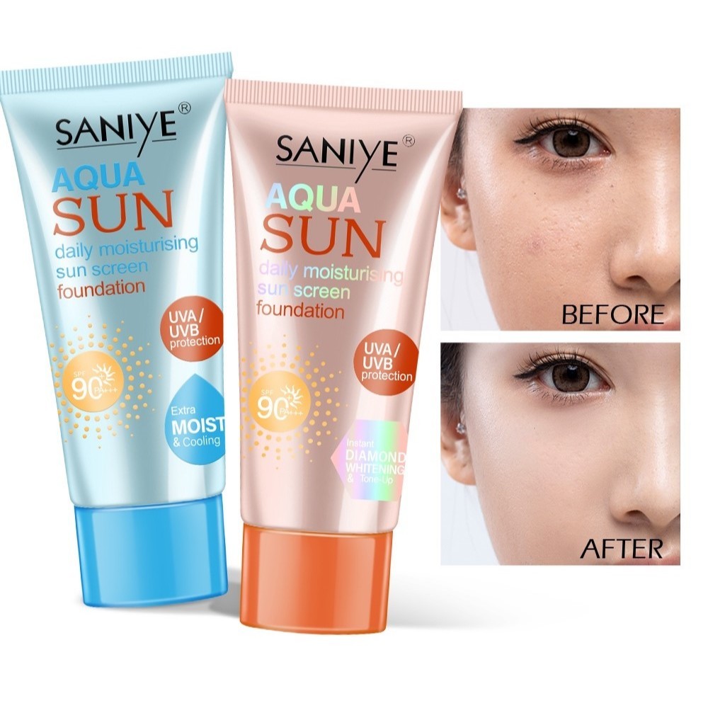 Cm SANIYE Aqua Sun Daily Moisturizing Sun Screen Matte Foundation SPF50 ...