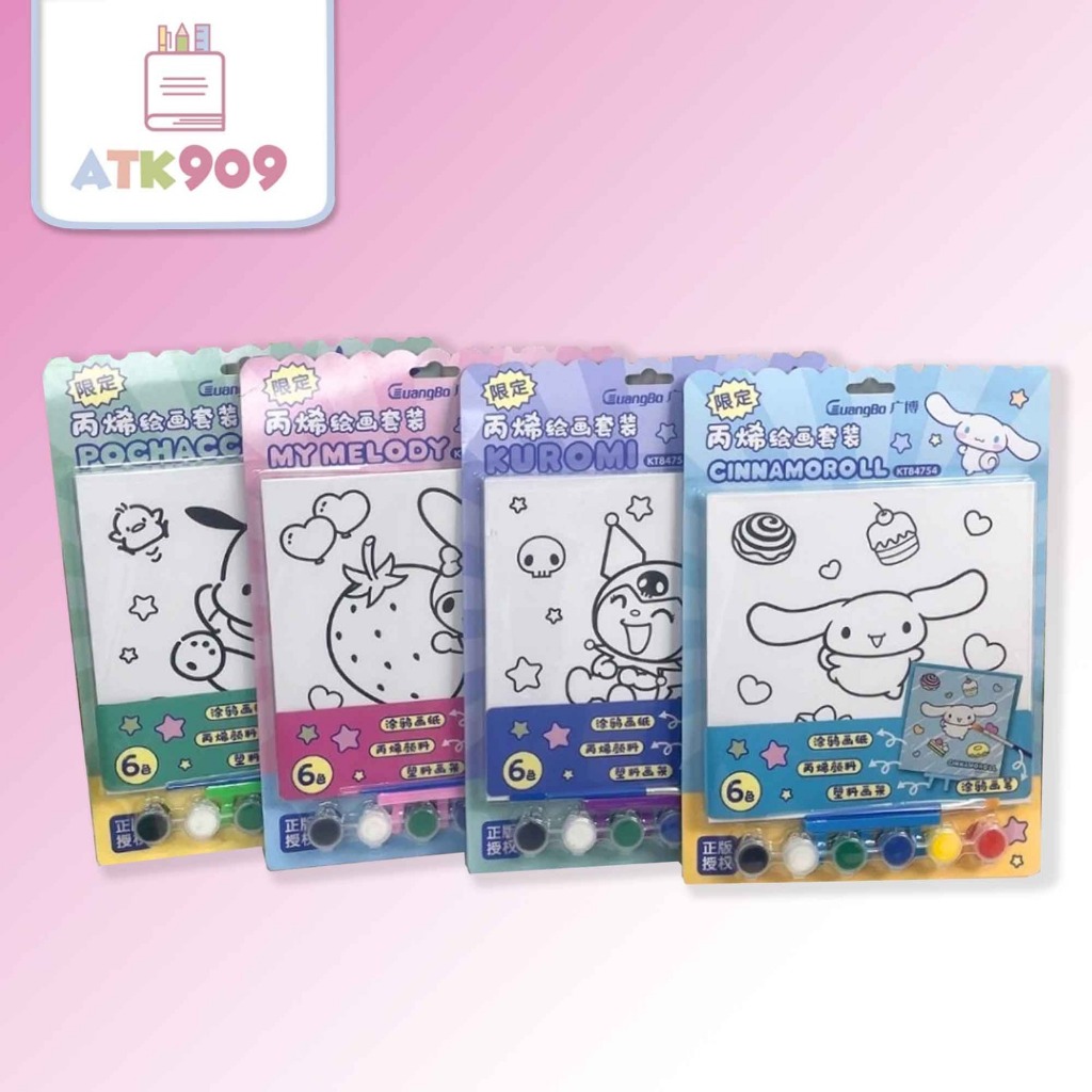 Atk909 Sanrio Educational Toy Coloring Painting with Stand Stand Easel ...