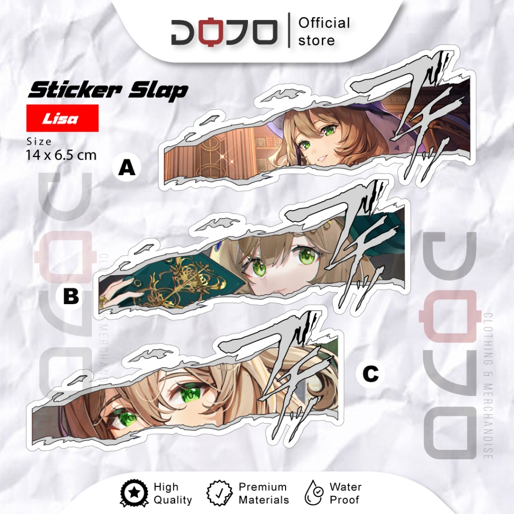 Vinyl Warning Genshin impact Lisa Sticker for car notebook binder ...