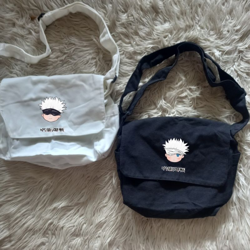 Men's and women's bags jujutsu kaisen canvas classic gojo inumaki ...