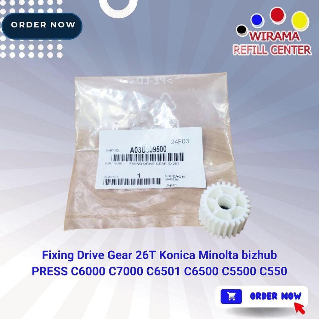 Fixing Drive Gear 26T Konica Minolta bizhub PRESS C6000 C7000 C6501 ...