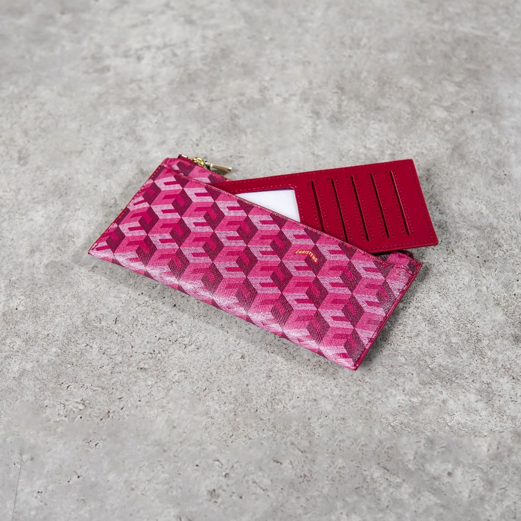 Chr NG BURGUNDY ZIP WALLET WITH MULTI CARD WALLET 100% ORIGINAL ...