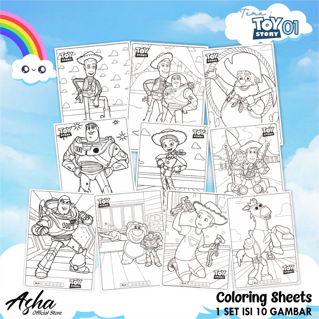 Drawing PAPER FOR CHILDREN - CHILDREN'S COLORING SHEETS 1 SET CONTAINS ...