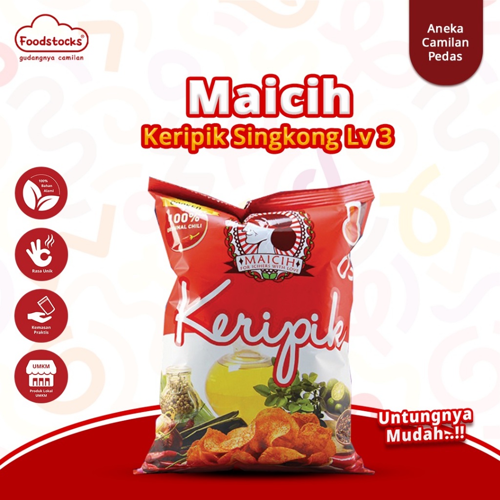 Maicih - Spicy CassavaKeripik Level 3 100g | Shopee Philippines