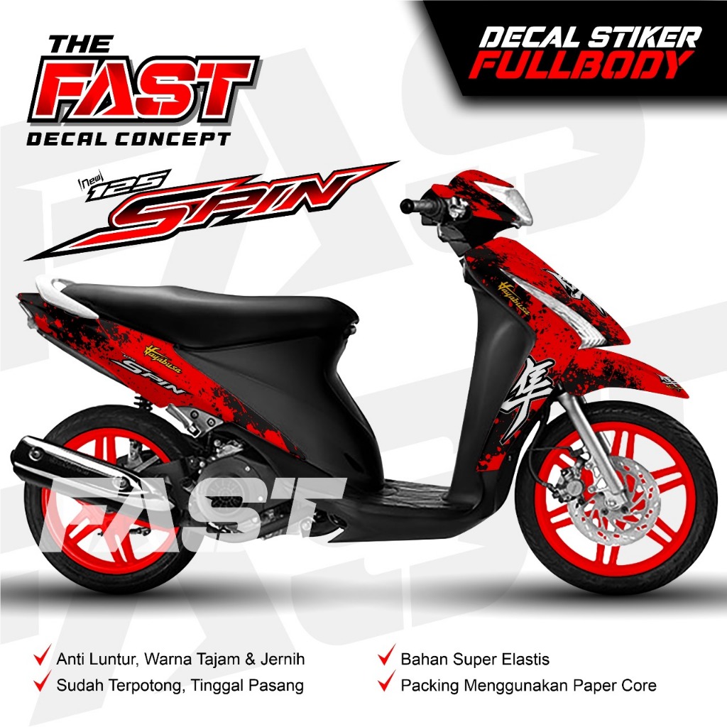 (NEWEST) Suzuki Spin 125 R Full Body Hayabusa Decal Sticker - Fullbody ...