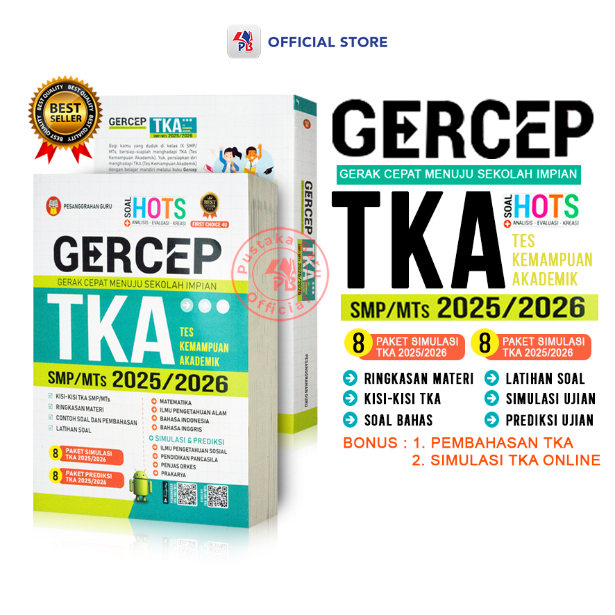 TKA Middle School Book MTs / Gercep TKA (Academic Ability Test) SMP ...
