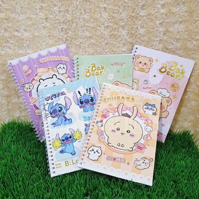 Stitch Spiral Notebook Butter Bear Spiral Chiikawa Spiral Book | Shopee ...