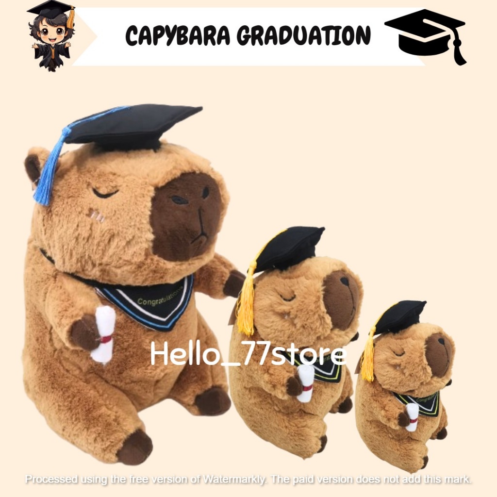 HS/ Plush Toys Capybara Graduation Bachelor Animal Mix Cute Unofficial ...