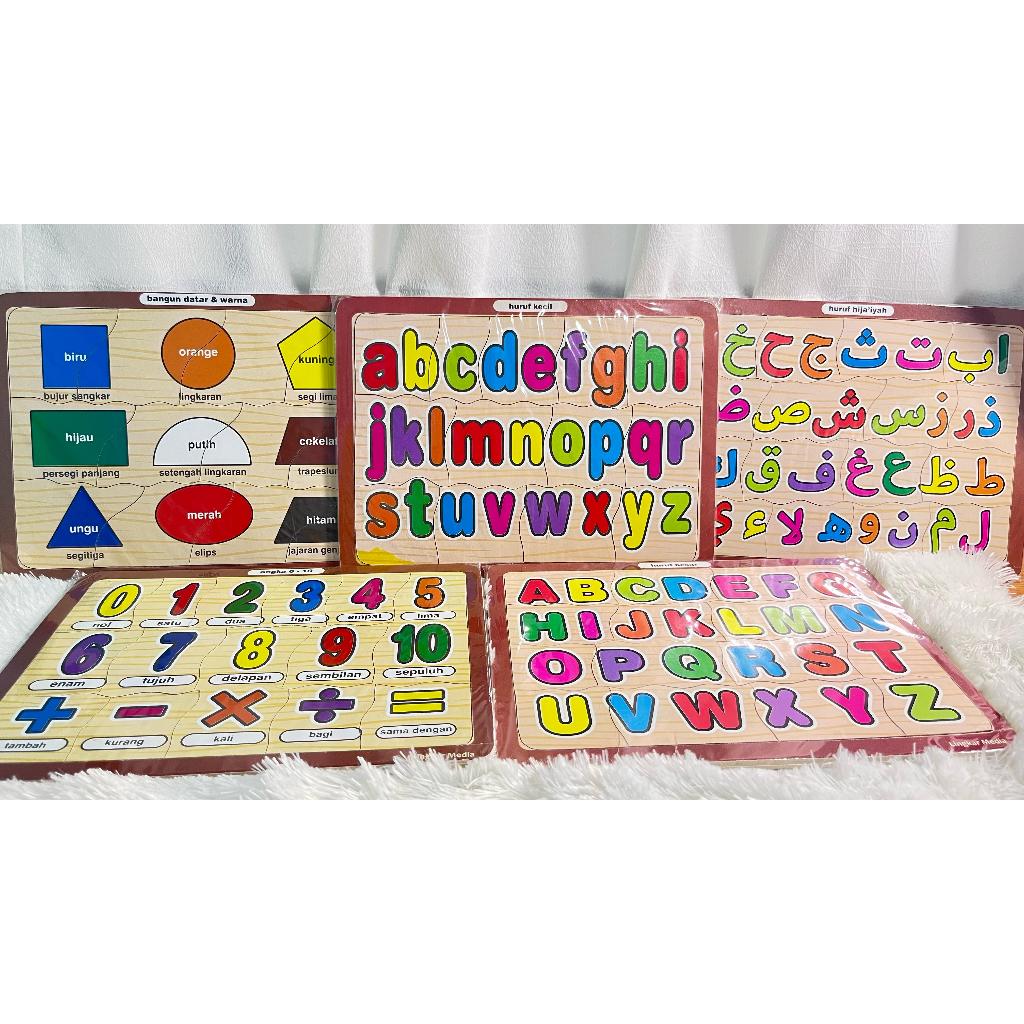 KAYU Puzzle TOY PACKAGE CONTAINS 5 Wooden Puzzles for Uppercase Letters ...