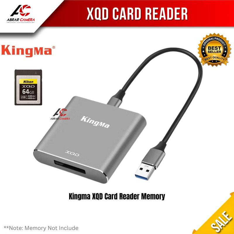 KingMa Portable & High-Speed USB-C XQD Card Reader for Sony GM / Nikon ...
