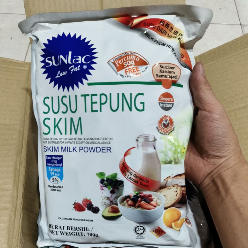 SUNLAC Low Fat Malaysian Skimmed Milk Powder (750g) | Shopee Philippines