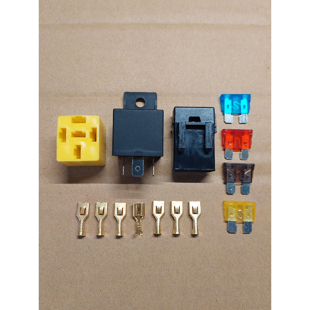 5 FOOT 12V 40A RELAY SET PACKAGE+FUSE+BOX+SOCKET+TERMINAL FOR KALKSON ...