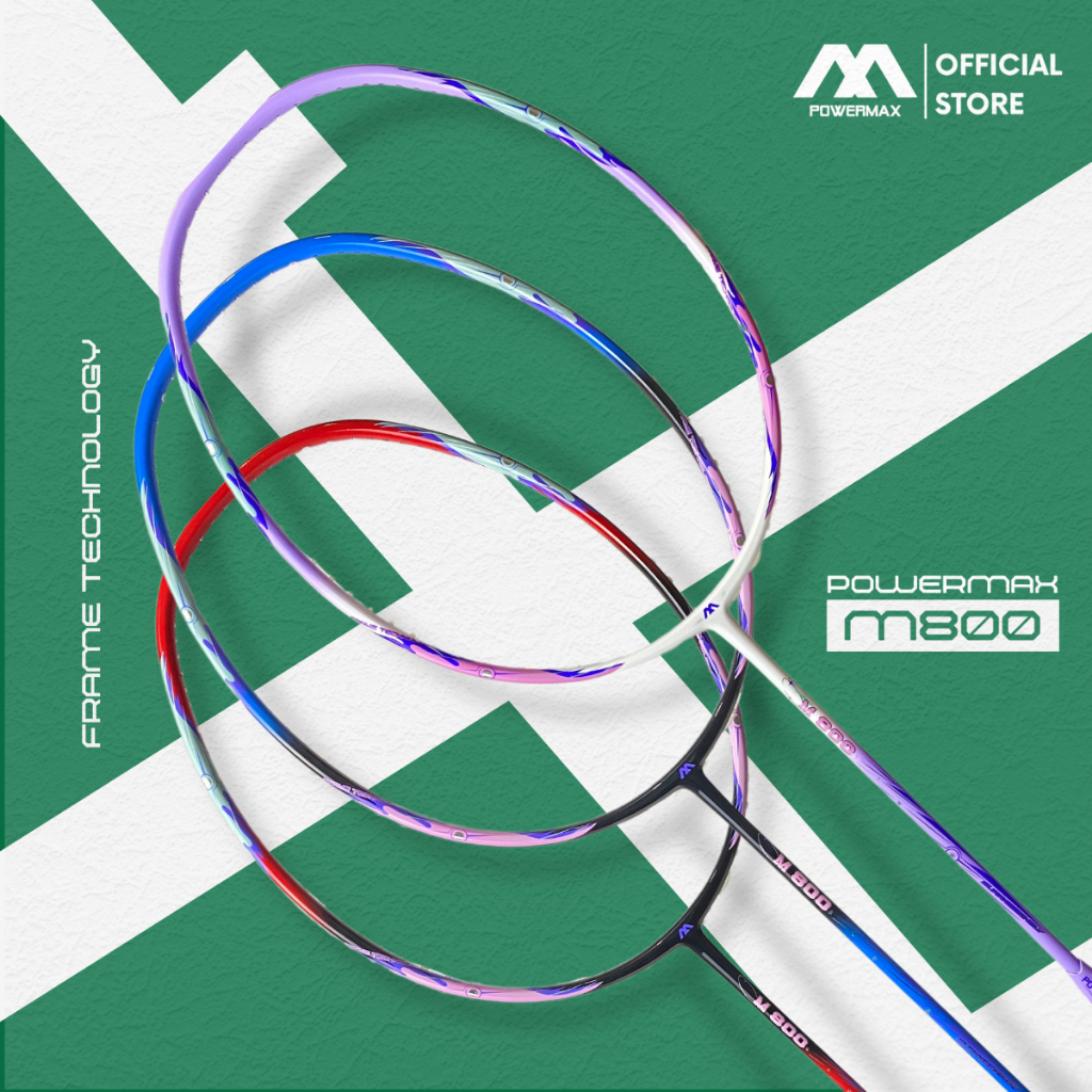 POWER MAX Badminton Racket M800 5U High Tension 36 Lbs Original Latest ...