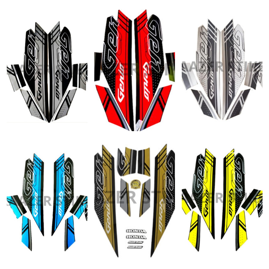 List of Motorcycle Body Stickers Standard Striping Stickers Ori Genio ...