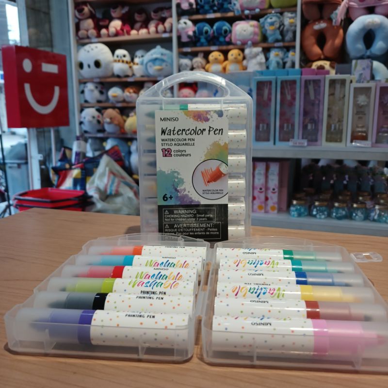 Miniso 12-Color Marker Set (Watercolor Pen) | Shopee Philippines