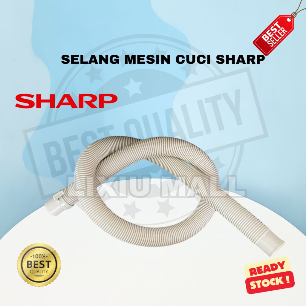 MESIN SHARP WASHING MACHINE Drain Hose TWO TUBES FLEXIBLE THICK ...