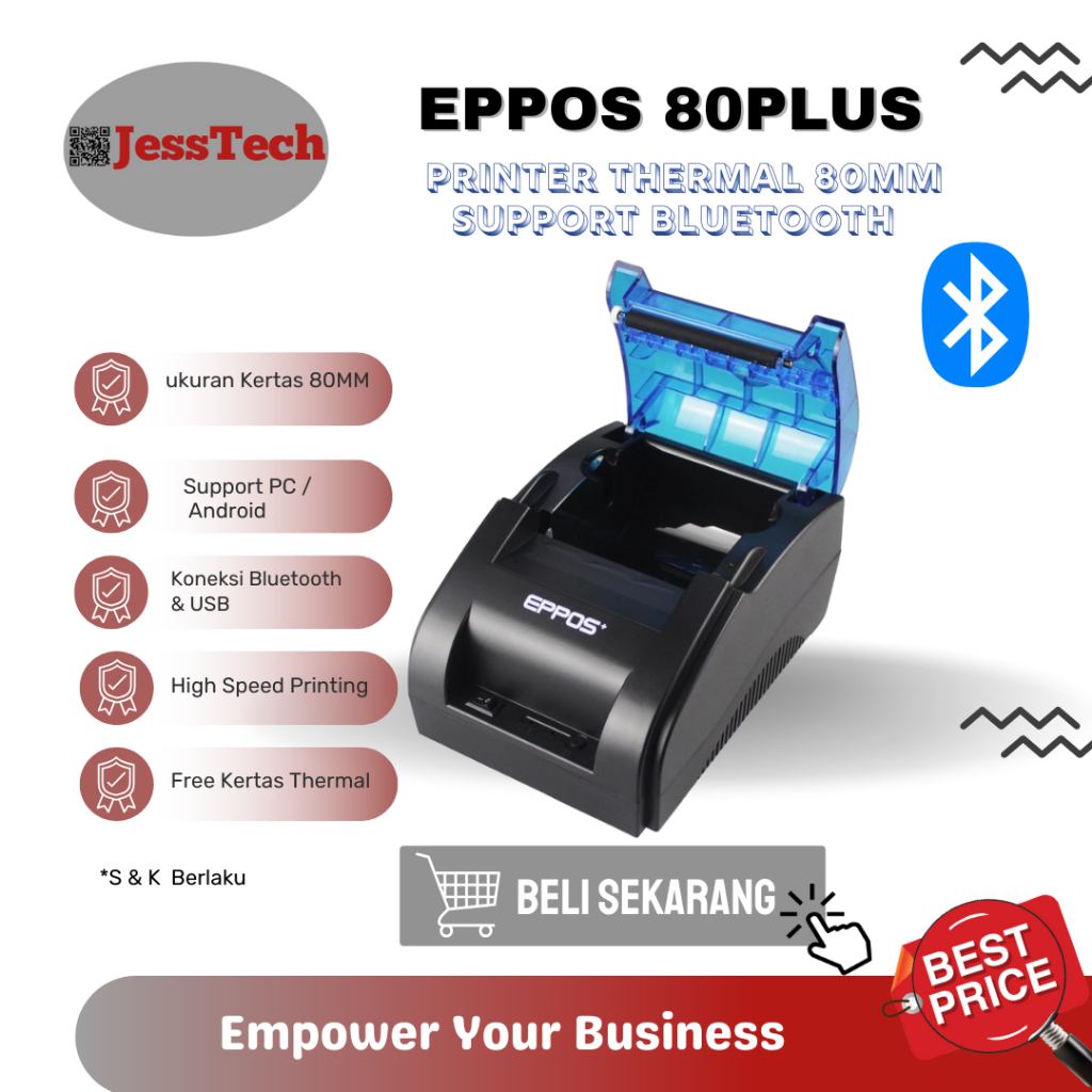 EPPOS PLUS 80mm EP80PLUS- USB BLUETOOTH Thermal Printer | Shopee Philippines