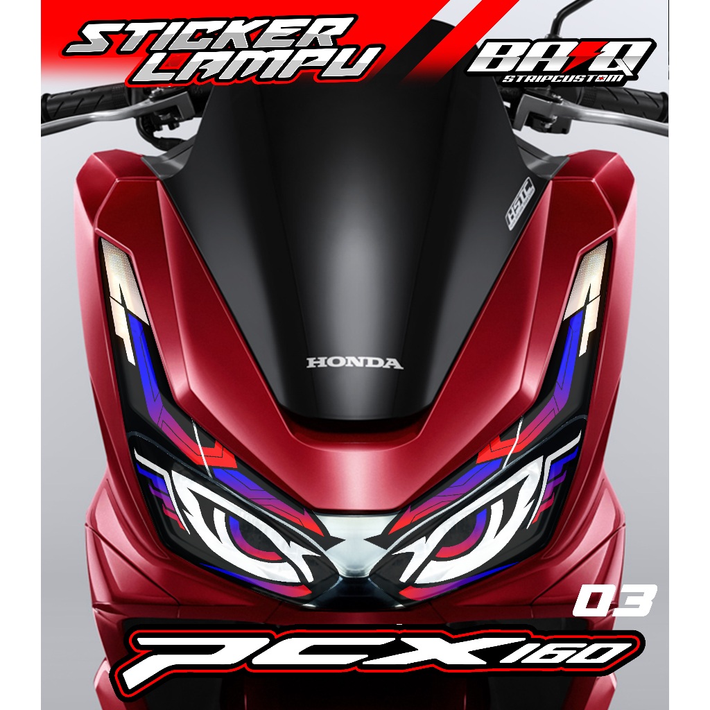 03 PCX 160 TRANSPARENT EYEBROW LIGHT STICKER - PCX 160 TRANSPARENT UV ...