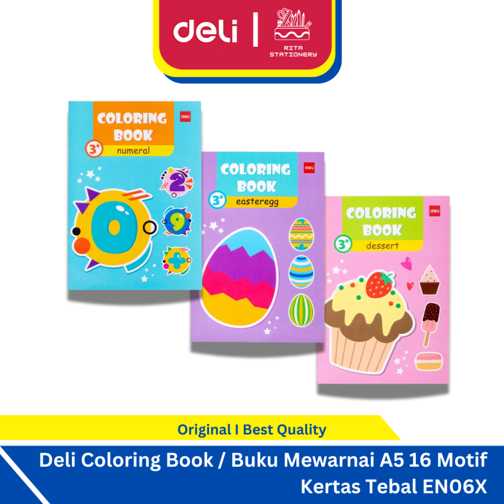 Deli Coloring Book / Coloring Book A5 16 Thick Paper Motifs EN06X ...