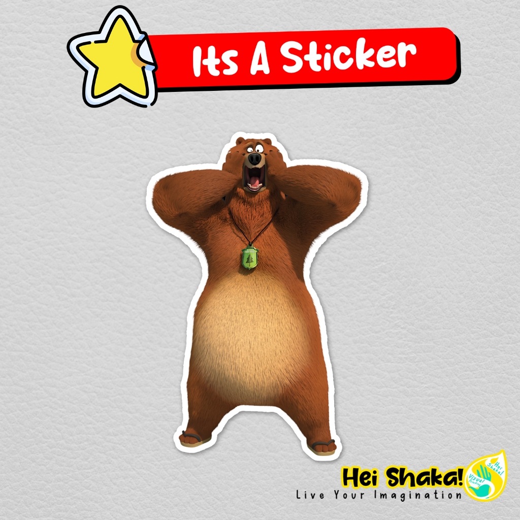 Grizzy and the lemmings Grizz Sticker Waterproof Vinyl Cartoon Sticker ...