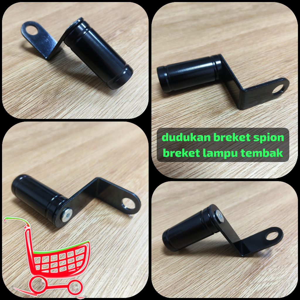 Round model stainless steel aluminum shooting light bracket / rear view ...