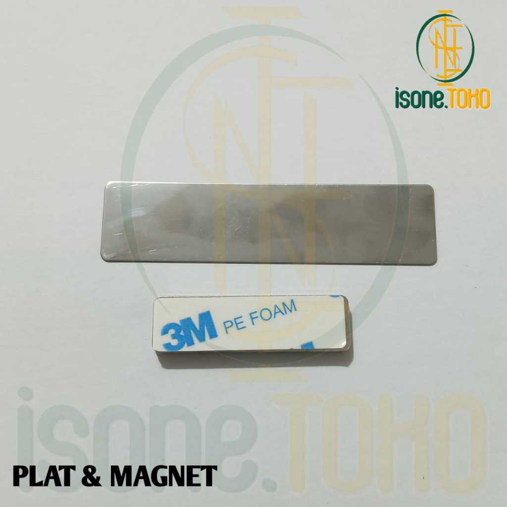 Stainless Steel Plate Package 0.5mm Empty Name tag plus Magnet | Shopee ...