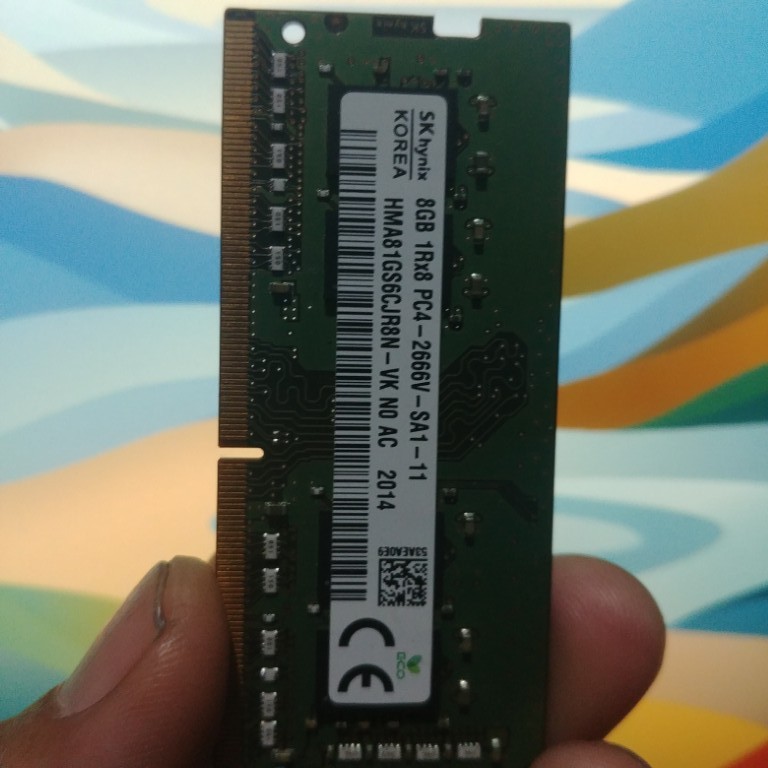 SK HYNIX RAM Laptop SK hyx 8GB DDR4 2666MHz – Original, Ready to ...