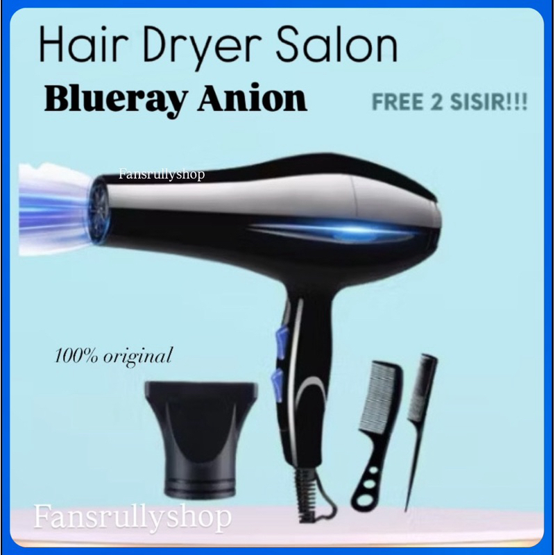 Hair Dryer Salon Professional Hair Dryer 100% Original With Blue Ray ...