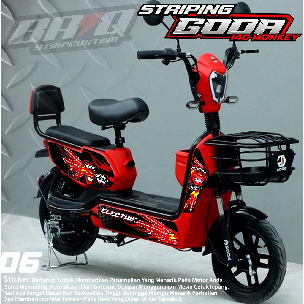 06 GODA ELECTRIC BIKE STICKER STRIPING - GODA ELECTRIC BIKE STICKER ...