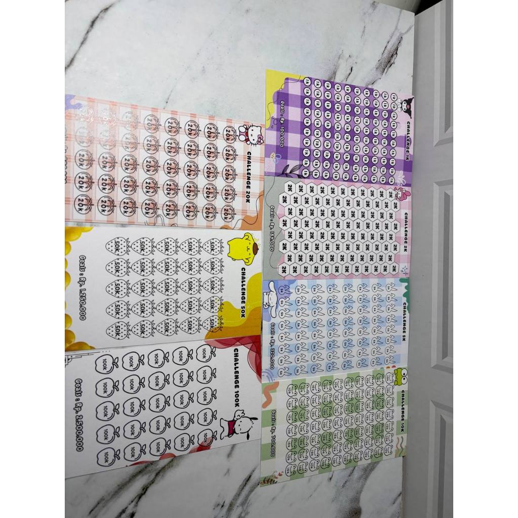 Saving Challenge Paper Set Saving Challenge Enter Ziplock | Shopee ...