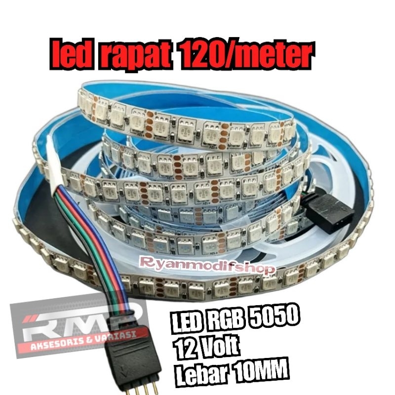 RGB 5050 LED STRIP LIGHTS 12V 10MM WIDTH | Shopee Philippines