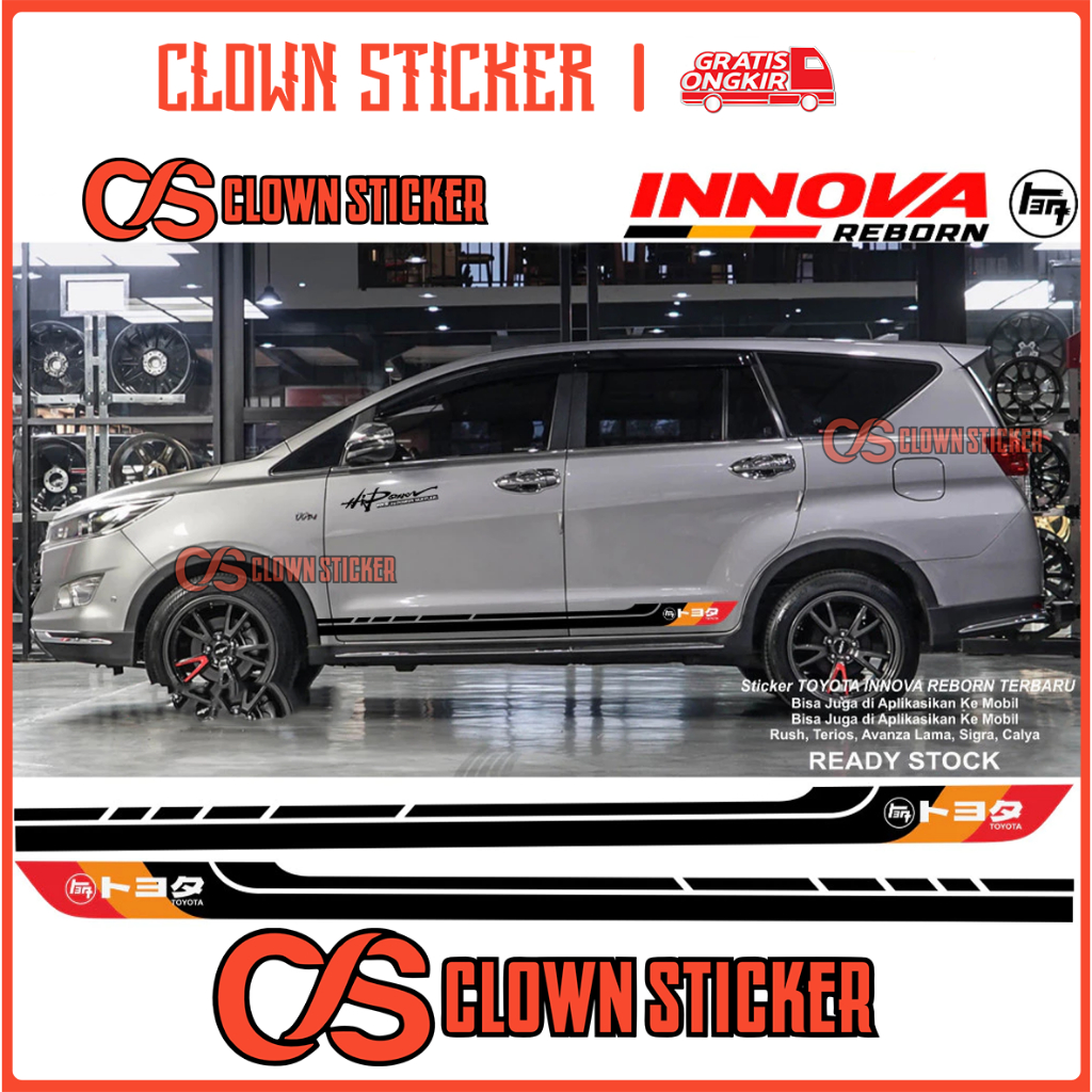 Clown SIDE BODY STICKER INNOVA REBORON NEWEST MOTIF, TOYOTA INNOVA ...