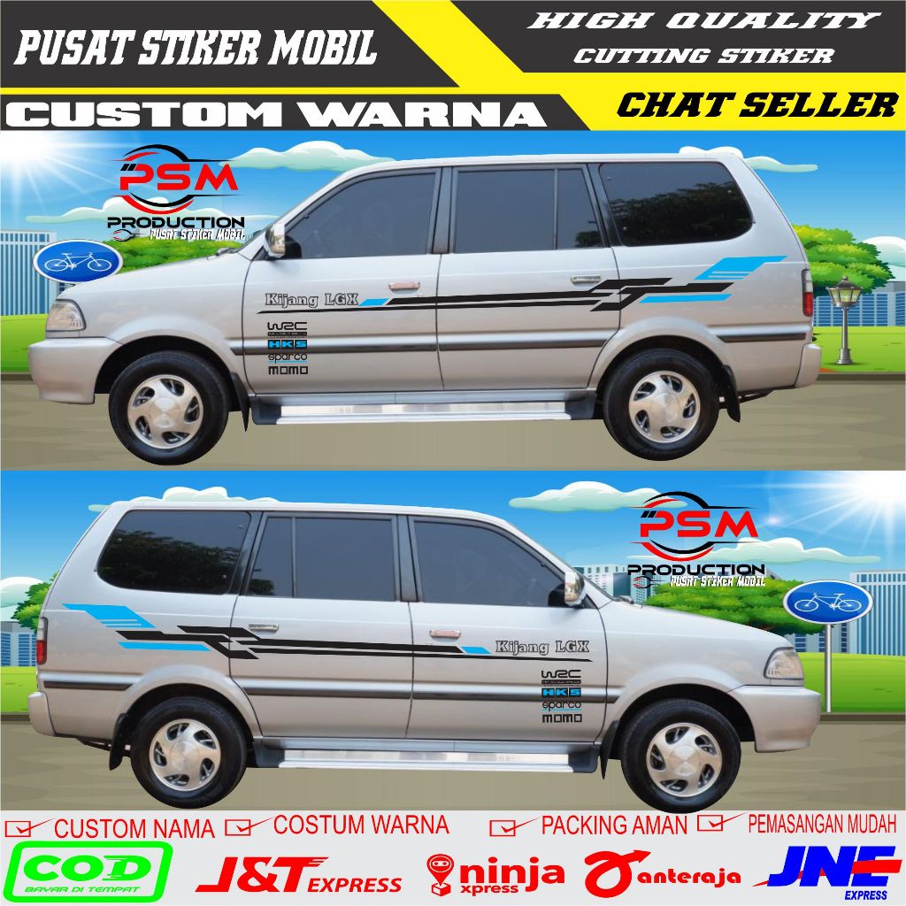 2pcs right and left Kijang Capsule LGX stickers Kijang Car Cutting ...