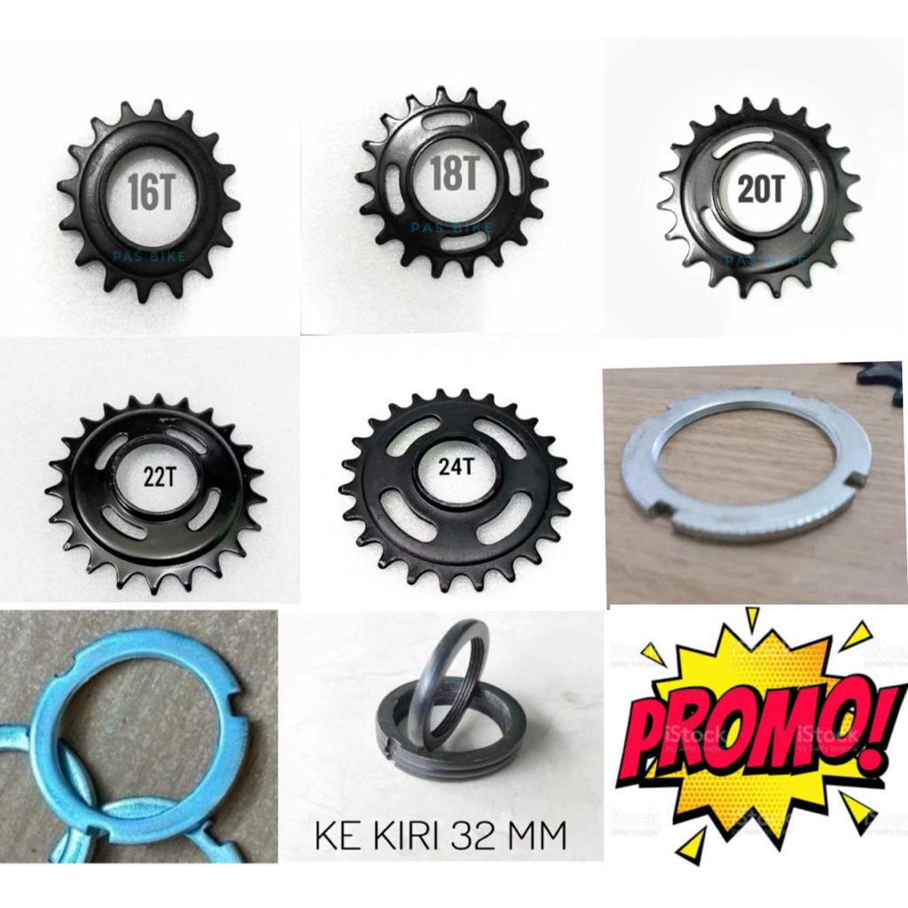 Gear Doltrap Cog 16T, 18T, 20T, 22T, 24T single fixie cog Gear dead ...