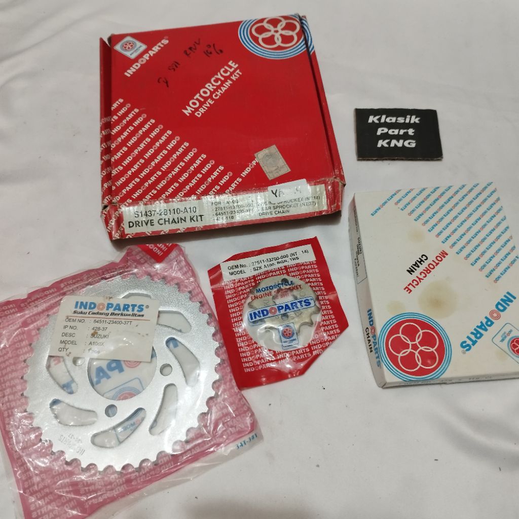 Gear chain set kit SUZUKI a100 a 100 TRS GP100 original indopart ...