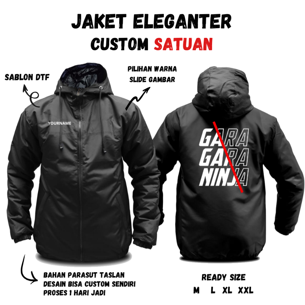 Selling Free Design Custom GARA GARA NINJA Parachute Jackets - Semi ...