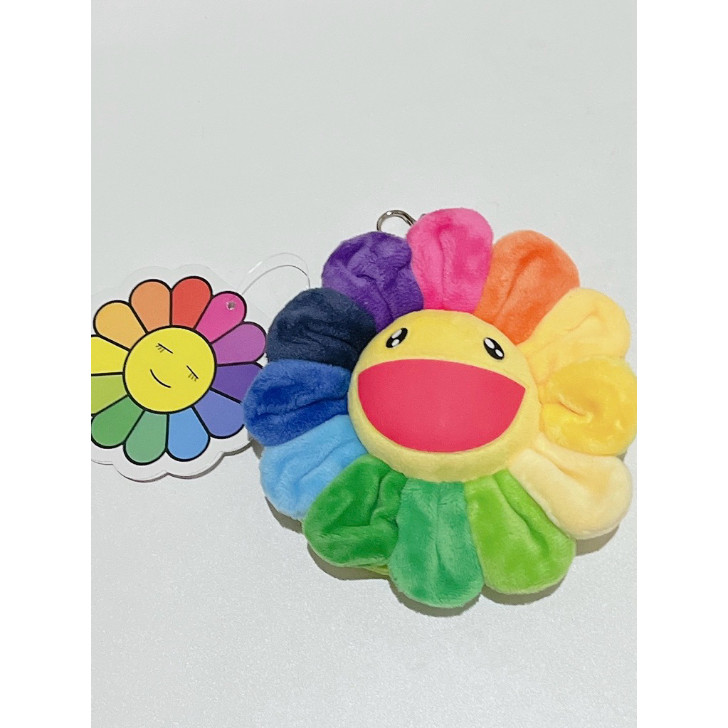 Preloved Takashi Murakami Flower Plush Pouch Bag Charm Keychain ...