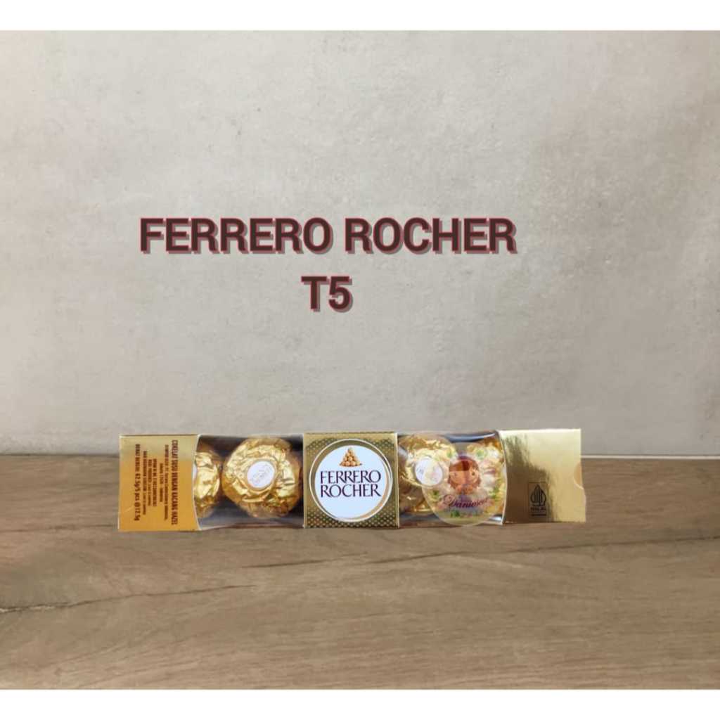 Ferrero rocher contains 5 pcs T5 premium chocolate hazel peanut milk ...