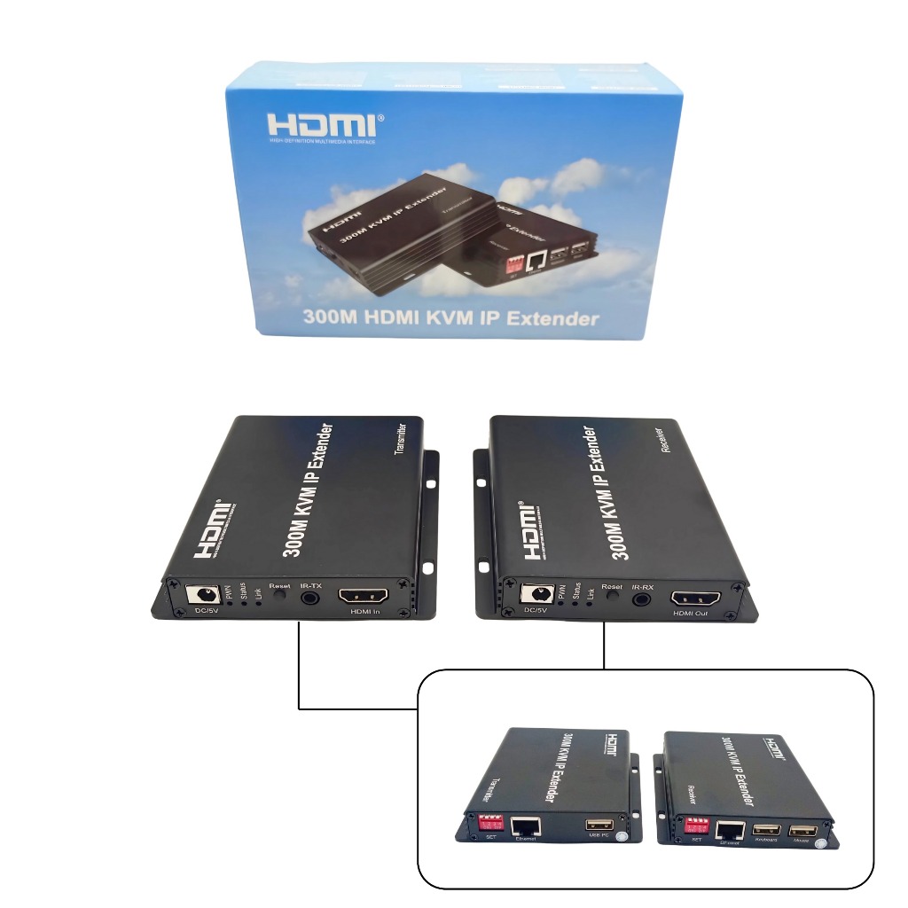 HDMI EXTENDER KVM 300M HDMI EXTENDER KVM 300M KVM HDMI EXTENDER ...