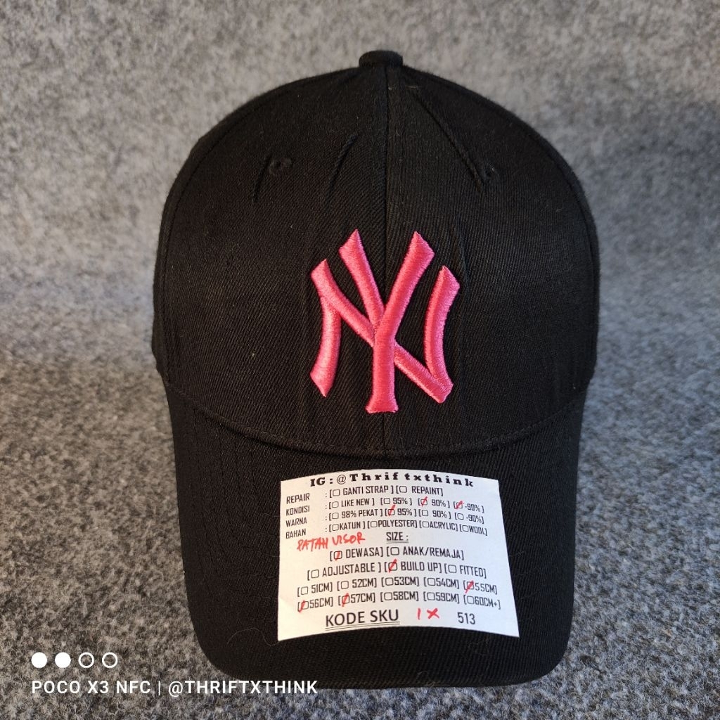 (BROKEN VISOR) MLB BUILD UP BASEBALL CAP NY YANKEES LOGO SKU IX513 ...