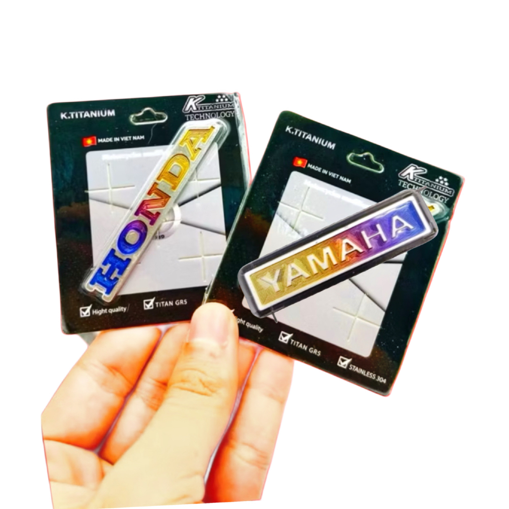ORIGINAL HONDA & YAMAHA TITANIUM WRITING LOGO EMBLEM | Shopee Philippines