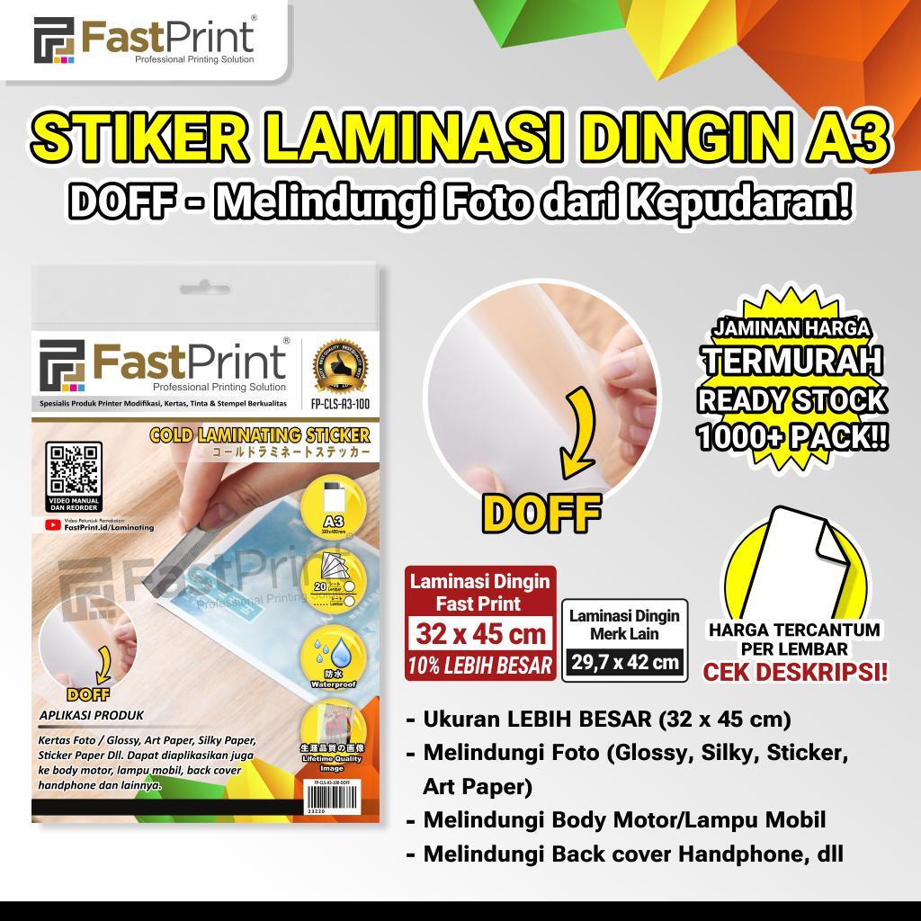 Fast Print Cold Laminated Plastic Stickers A3 Size 100 Micron | Shopee ...